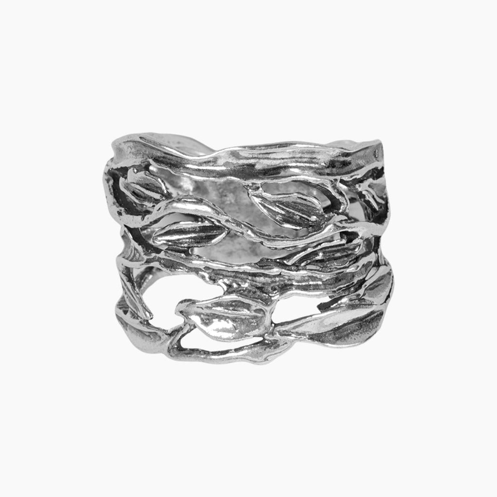 branch ring silver