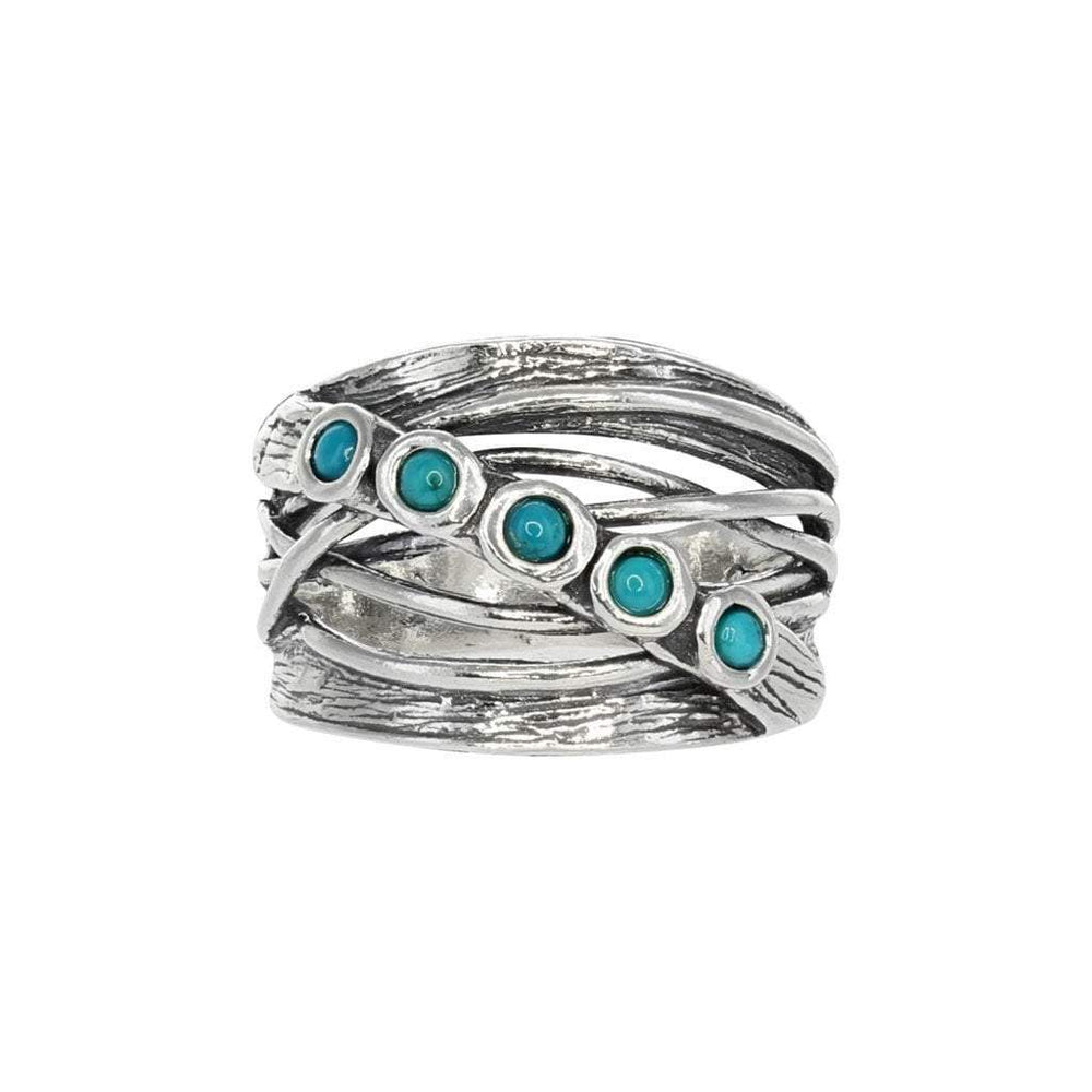 Sterling Silver Wire Wrap Ring with Turquoise - Size 6 | Roma Designer ...